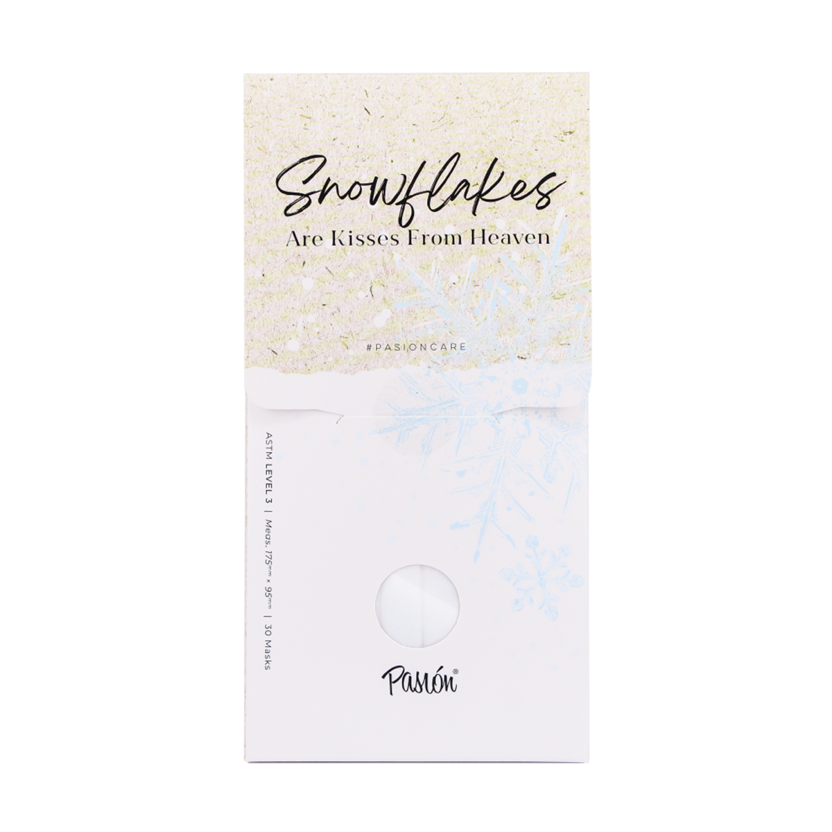 4 PLY DISPOSABLE Face Mask (Snow Flakes) – Pasión – Hong Kong, China